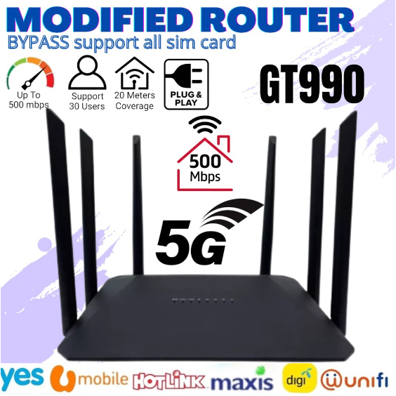 Internet Router GT990 (500MBPS) 2023 Modified 4G LTE CPE Router Modem ...