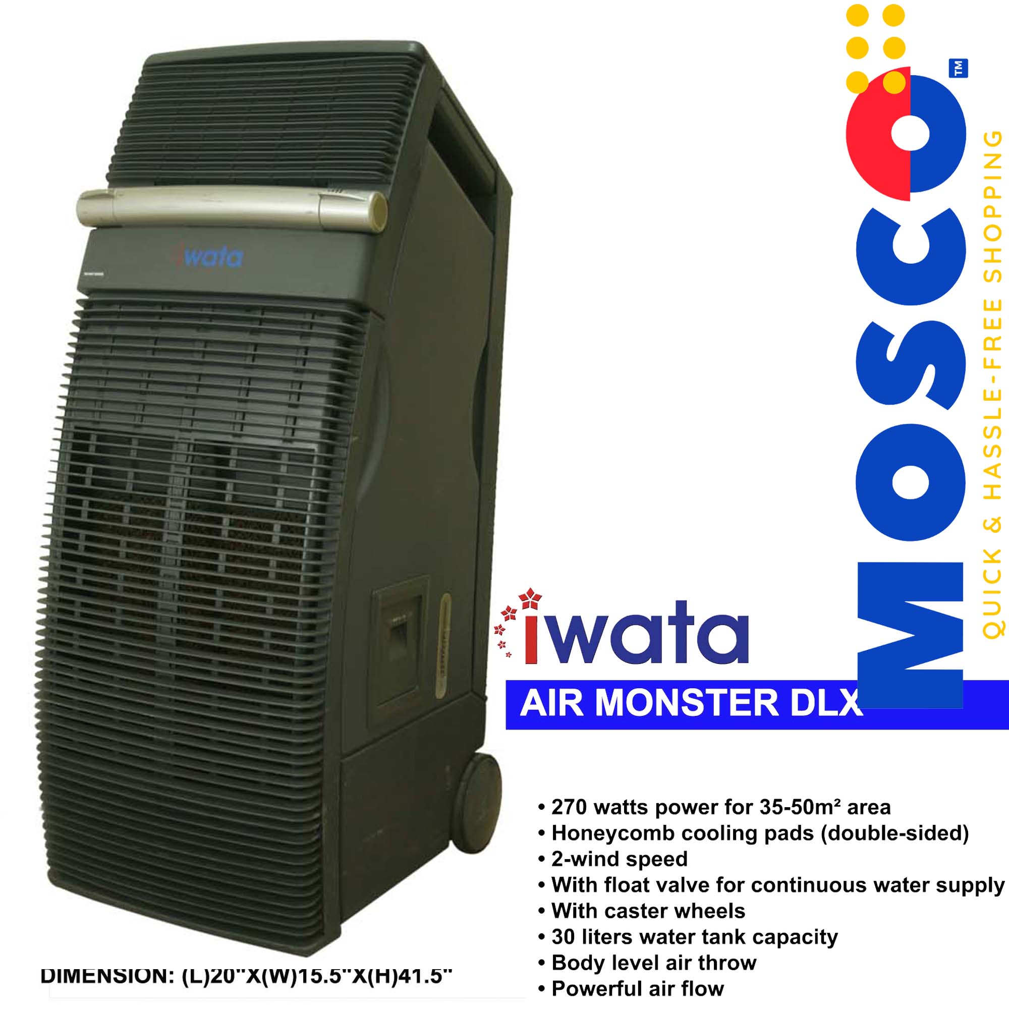 Iwata Air Monster DLX | Air Cooler | Honeycomb cooling pads (double ...