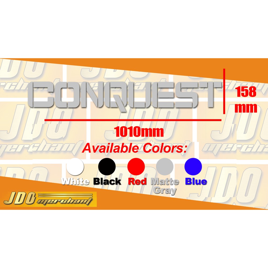 Toyota Hilux Conquest Tailgate Cutout Sticker | Lazada PH