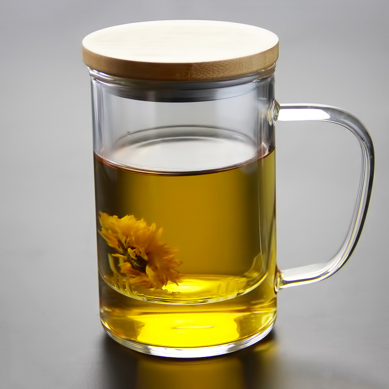 Pyrex Glass Brewing Tea Cup Tea Infuser Mug Premium Loose Leaf Flower ...
