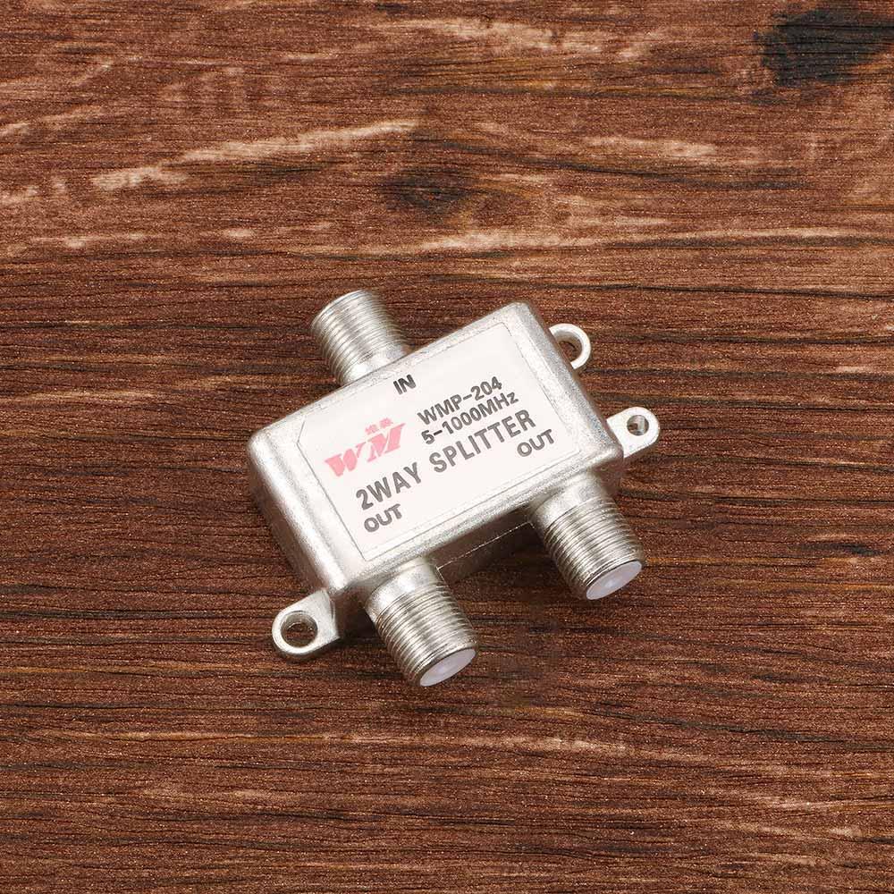 Home Audio Durable 2 Way Splitter Coaxial Cable Satellite Signal Split ...