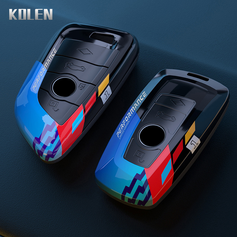 ABS Carbon Fiber Car Key Case Cover Shell For BMW 1 3 5 7 Series X1 X3 ...