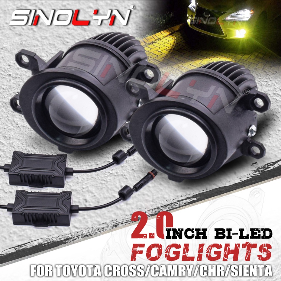 2 Inch LED Fog Lights Bi Lenses Ice PTF For Toyota COROLLA CROSS/C-HR ...