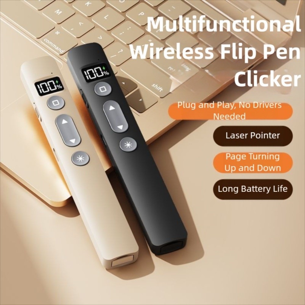Comfortable Grip 2.4GHz Laser Pointer Clicker Infrared Remote Remote ...