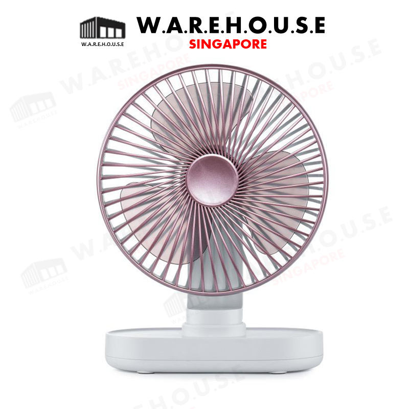 [Warehouse] Auto Oscillation Rechargeable Desk Fan with 4 Speed / USB ...