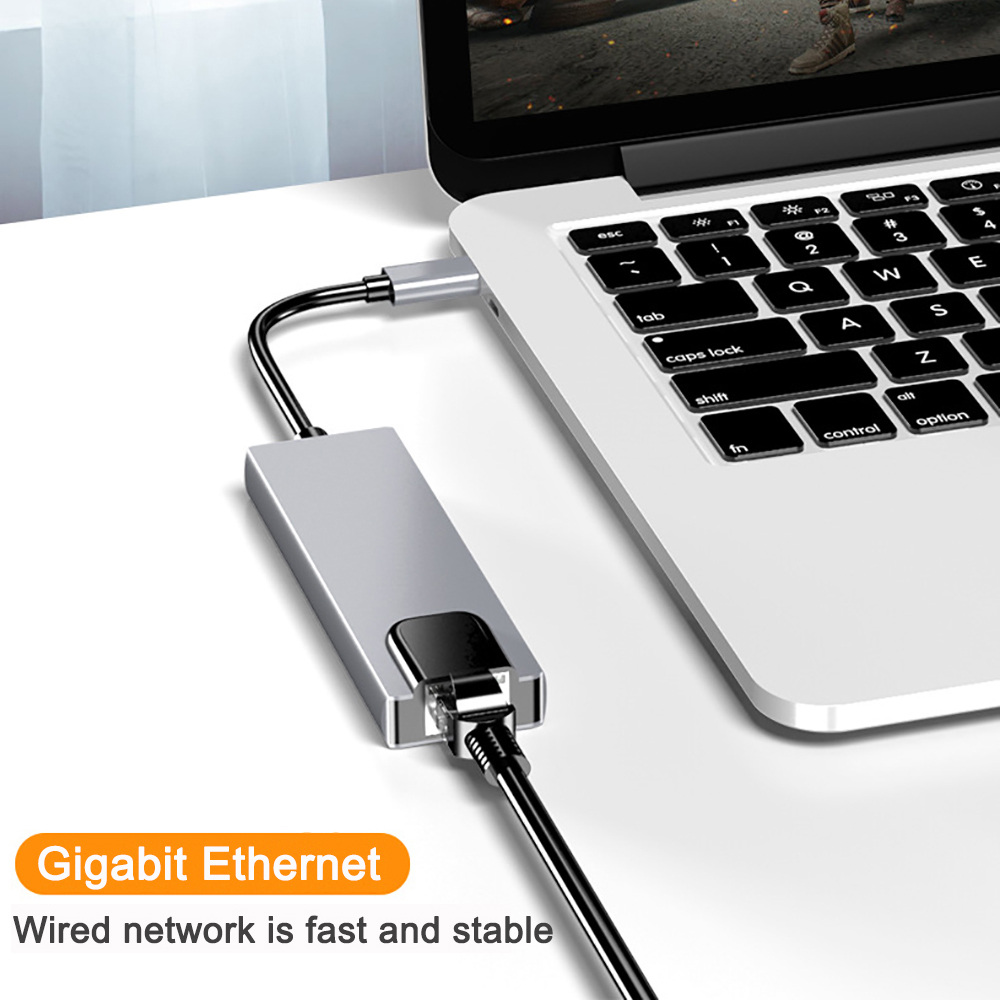 【Direct-sales】 type C hub HDMI 4K USB C hub to Gigabit Ethernet RJ45 ...