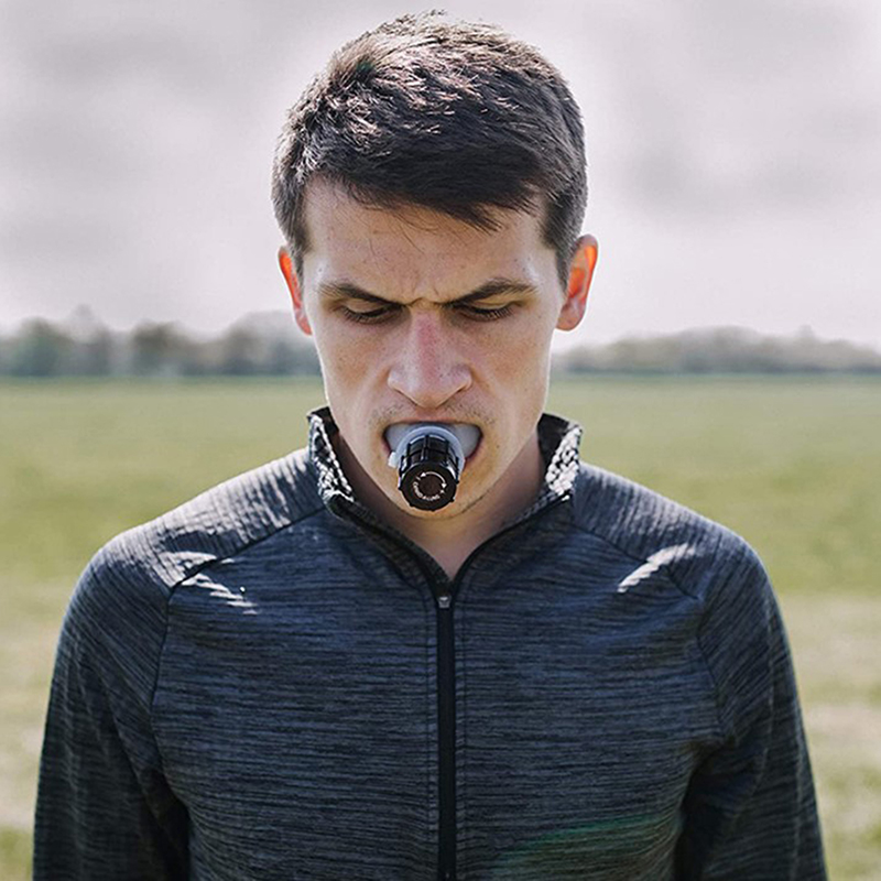 Breathing Trainer Exercise Lung Face Mouthpiece Respirator Fitness ...