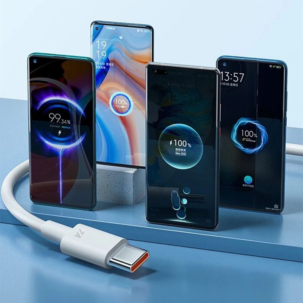 7A Fast Charge Cable USB Type C Cable For Huawei Mate 40 50 Xiaomi ...