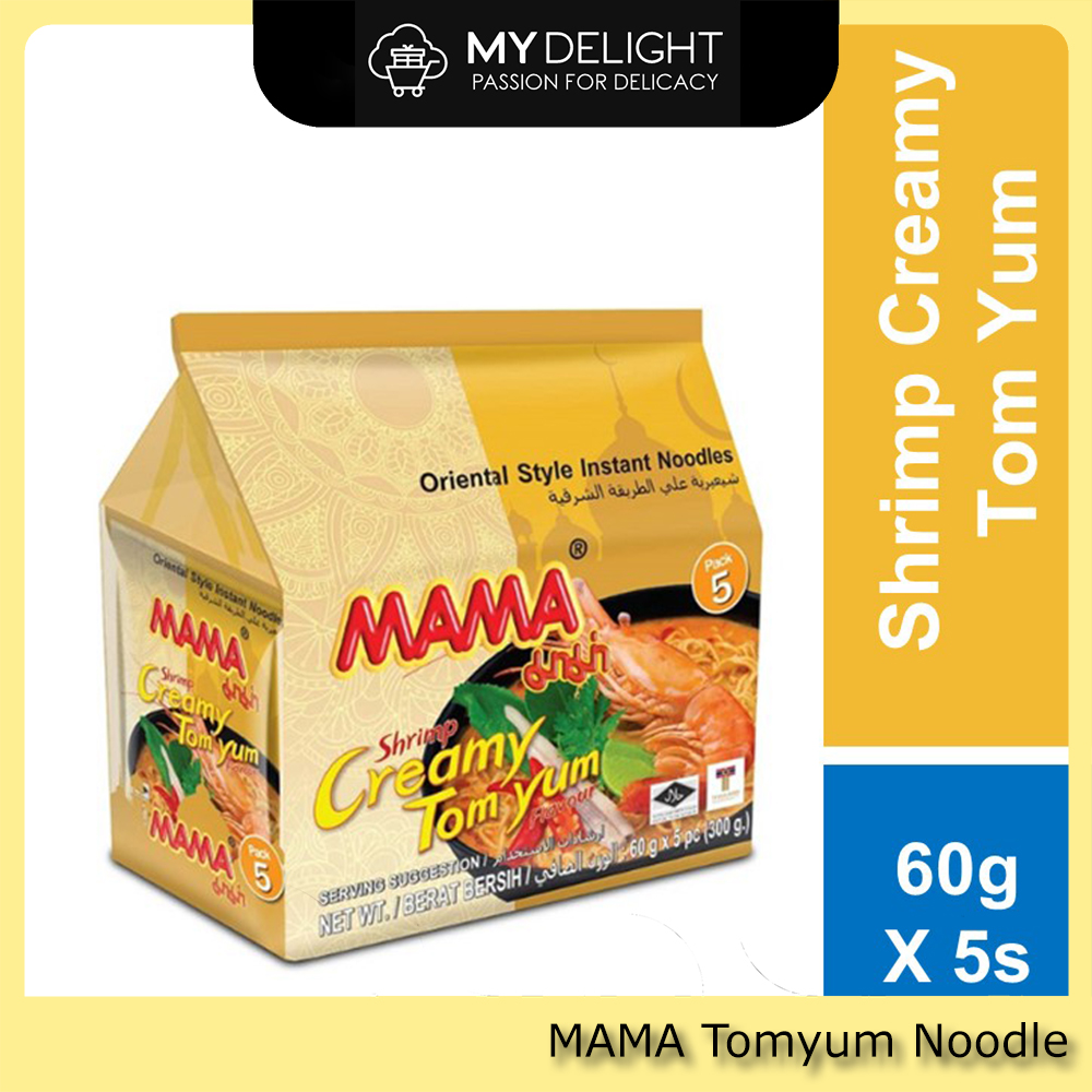 MAMA Tomyum Tom Yum Shrimp Creamy Instant Noodle Thai PAMA PAPA Little ...