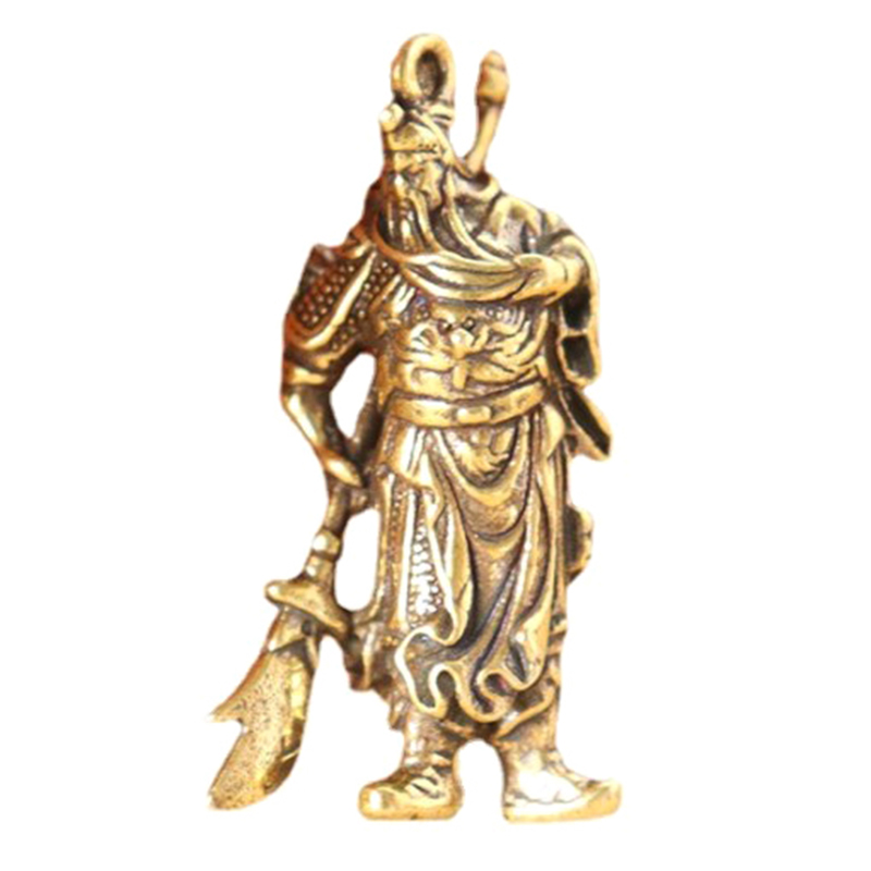 Solid Pure Copper Guan Gong Knife Sword Car Keychain Pendants Luggage ...