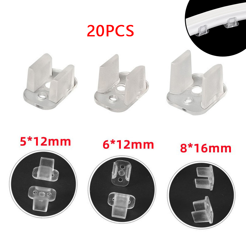High Quality Flexible Accessories 20PCS 5mm 6mm 8mm LED Strip Fix Clips ...