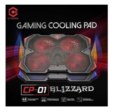Cooling pad laptop gaming cyborg mesh 4 fan led adjustable cp01 cp-01 - coolingpad cooler pad ...