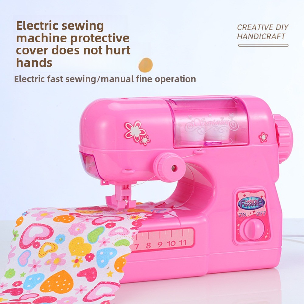 Small Simulated Children Sewing Machine with Light Making Clothes ...