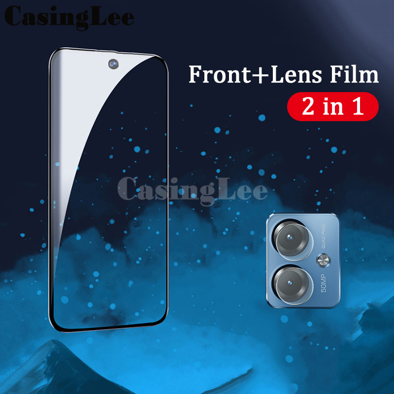 (2 Pieces) Moto G64 Screen Protector Tempered Glass Camera Lens ...