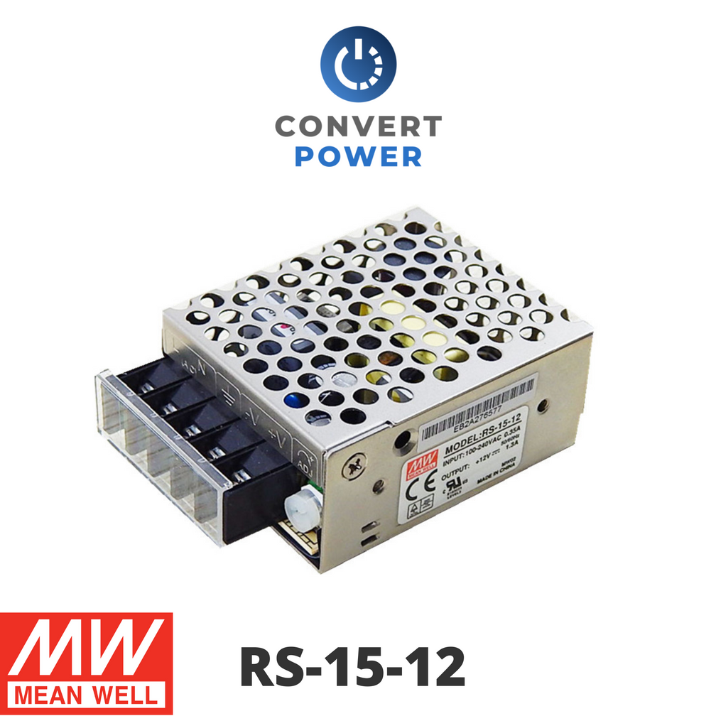 Mean Well RS-15 (RS Series) Industrial Power Supply RS-15-12 - 15.6W ...