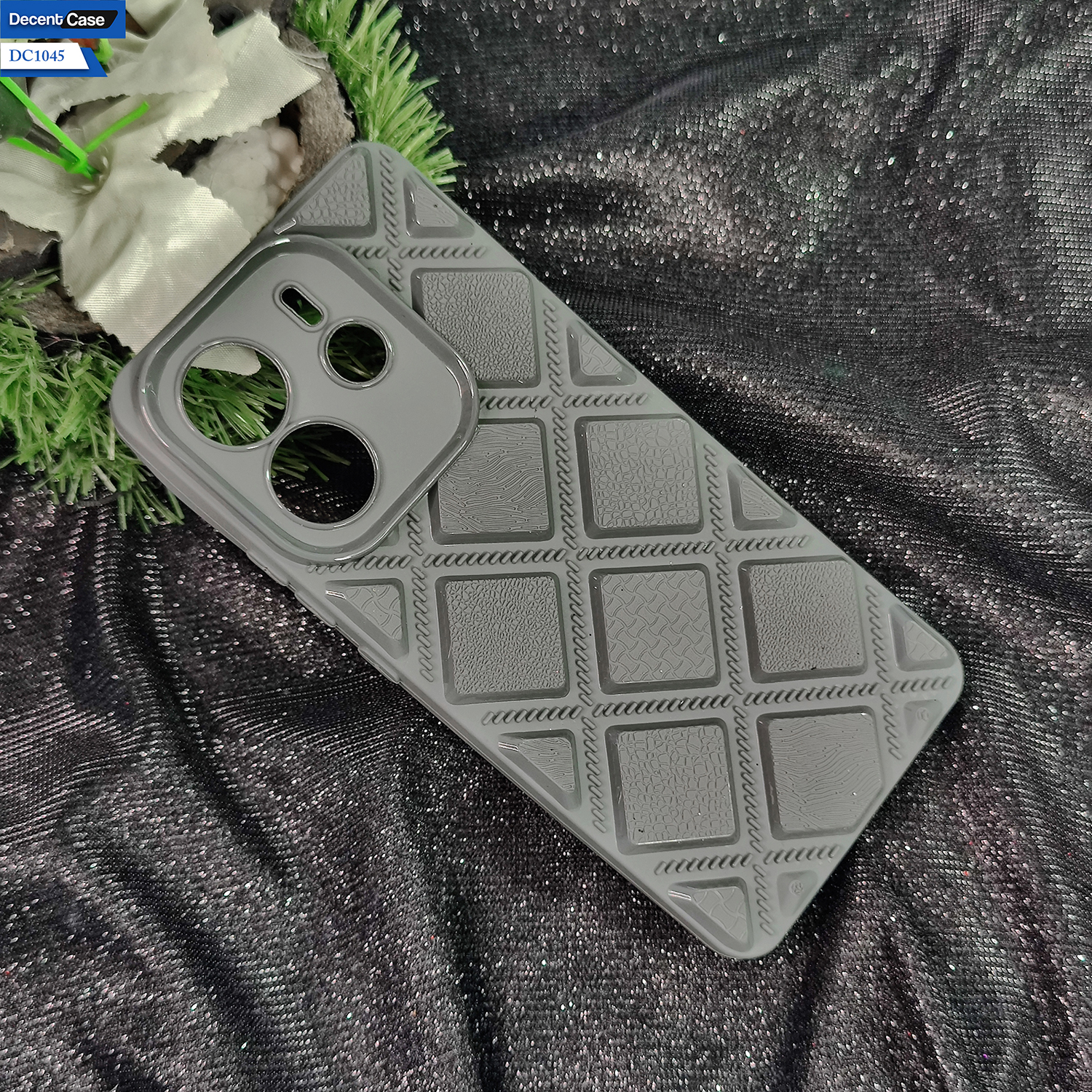 Xiaomi Redmi Note 14 Cover - Gray - New 3D Cube Leather Texture design ...