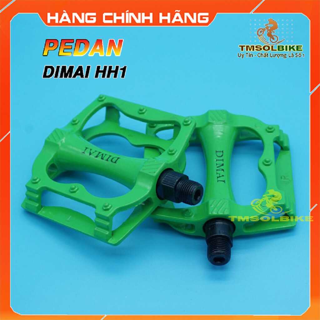 (Mẫu Xanh Lục - Green) Pedan Bàn Đạp Xe Đạp Full Hợp Kim Nhôm Siêu Nhẹ Chống Trượt DIMAI Pedal ...