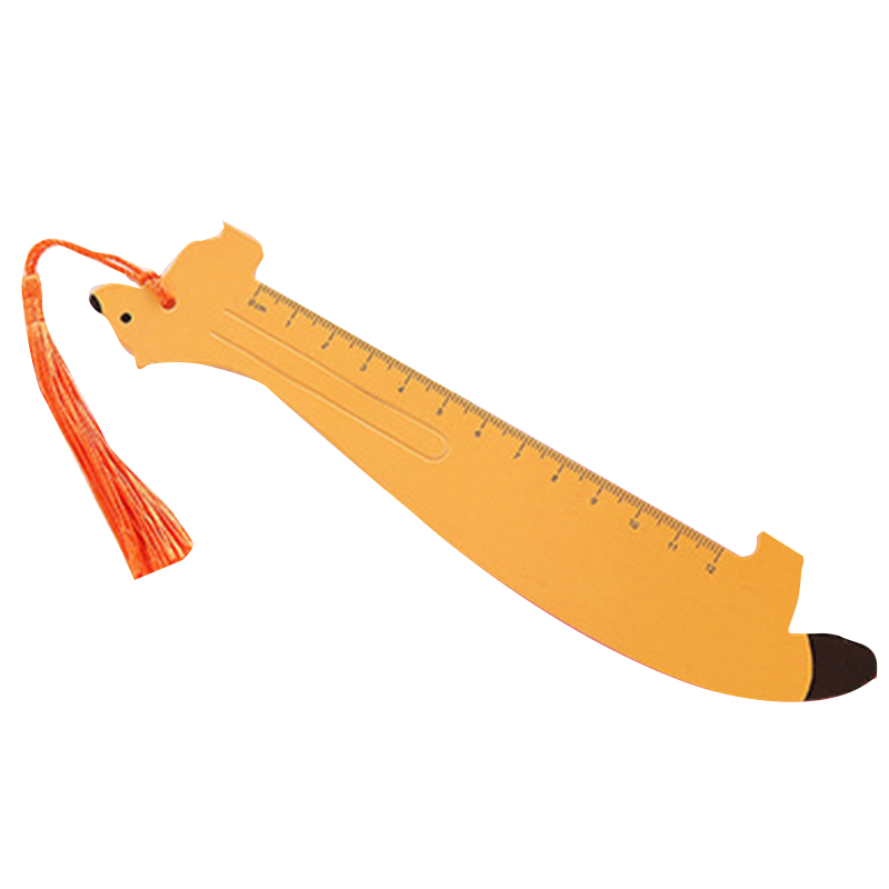 Animal Shape Paper Ruler with Tassel 15cm Metric Measuring Tool Cat ...
