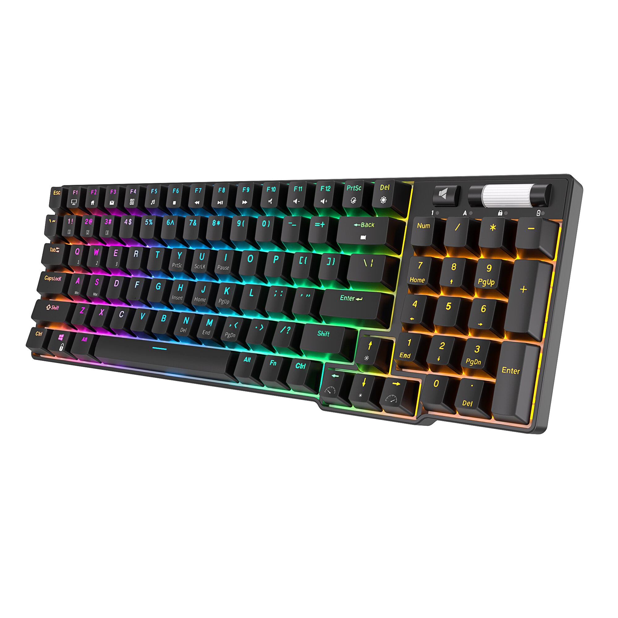 RK ROYAL KLUDGE RK96 Wireless Bluetooth Mechanical Keyboard 96 Keys RGB ...