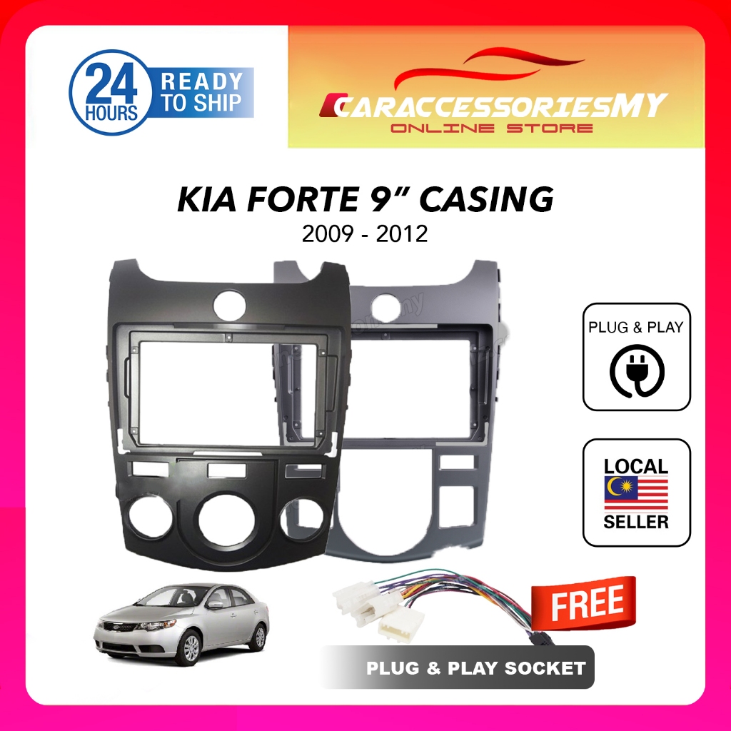 Kia Forte 2009 to 2012 9 inch android player casing with socket plug ...
