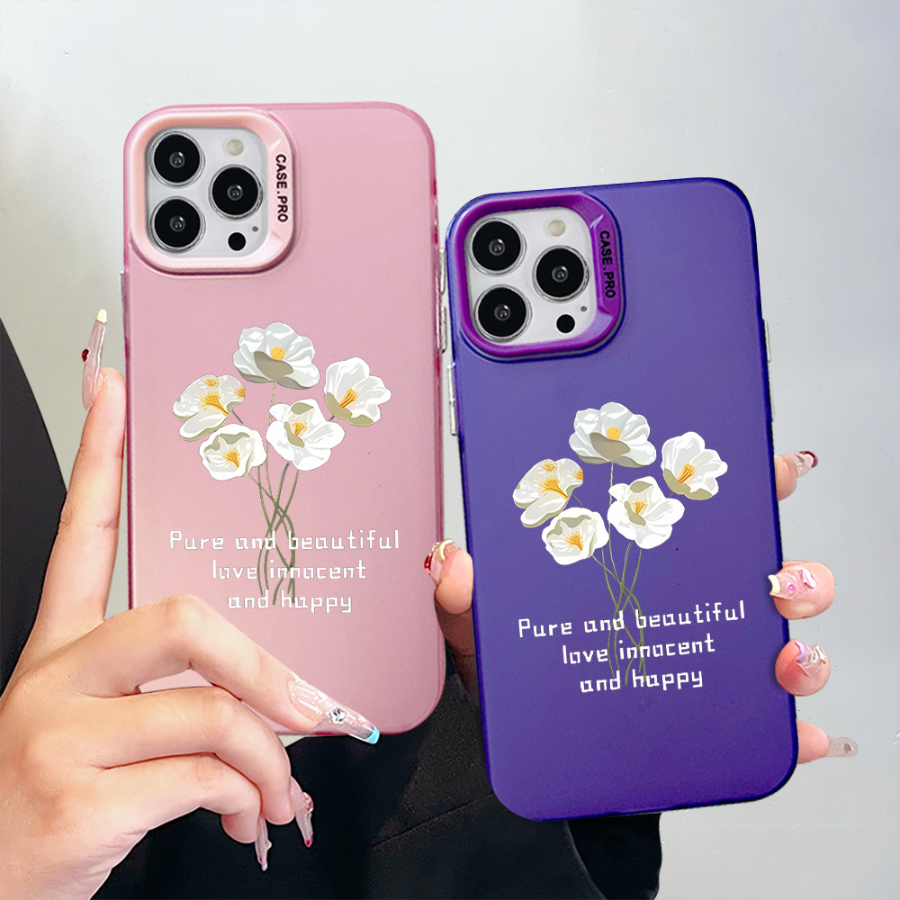 ZeroQiQi for Samsung A05S Back Cover Pure White Flower Creative ...