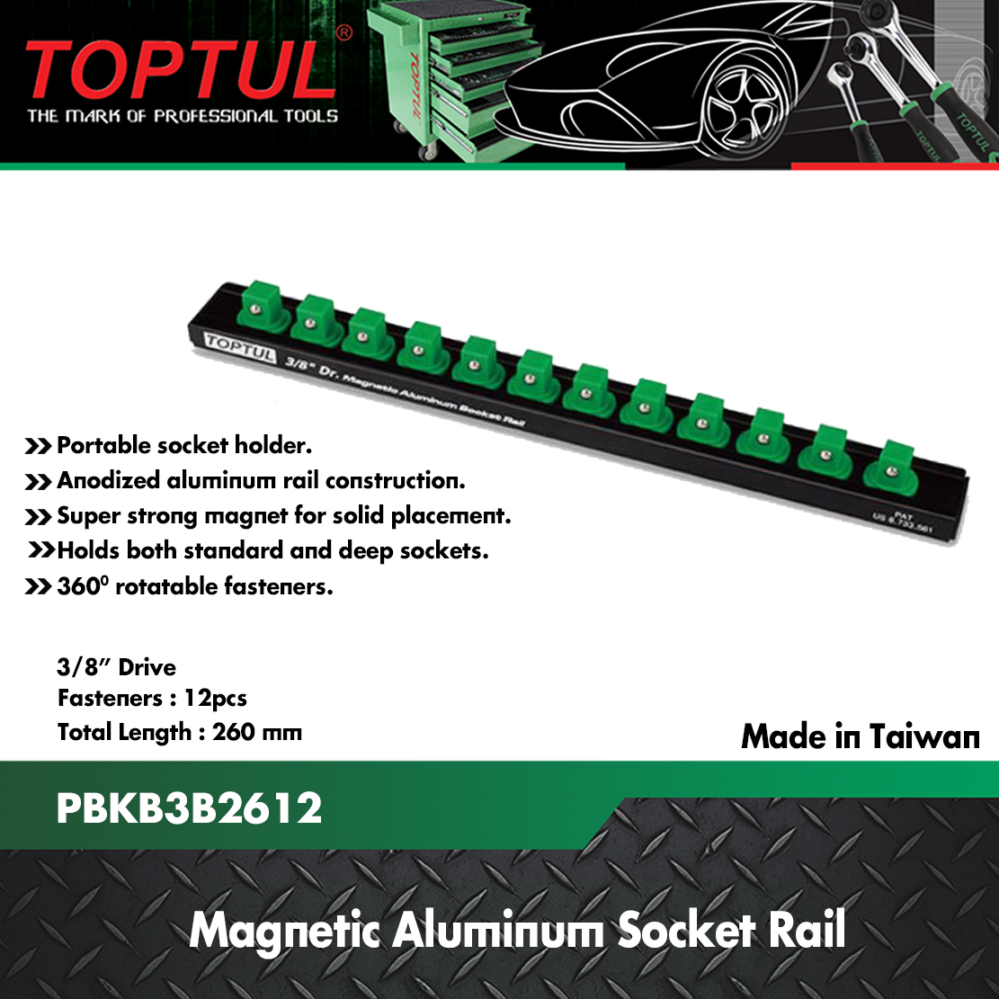 Toptul Magnetic Socket Rail | Lazada PH