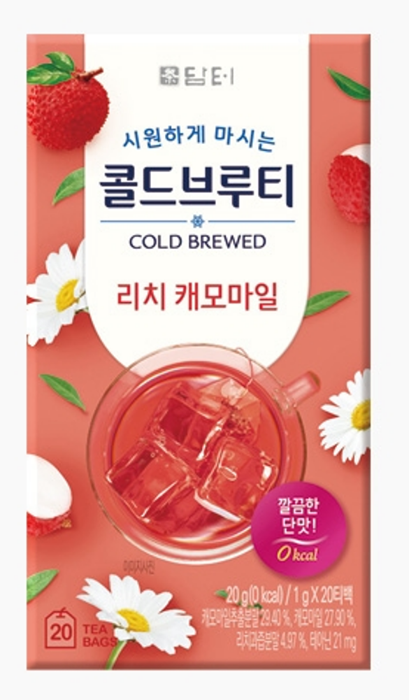 KOREA [DAMTUH] Cold Brewed TEA 4 Flavor / 0 kcal / 20T / Strawberry ...