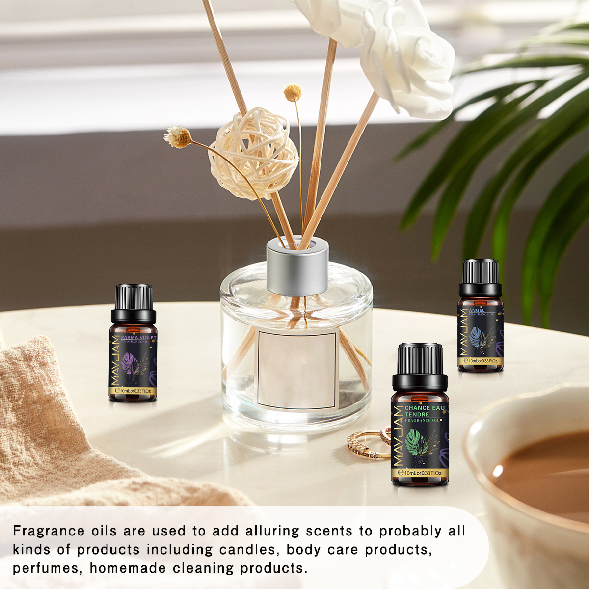 MAYJAM Coconut Vanilla Fragrance Oil For Humidifier Candle Making Sea ...