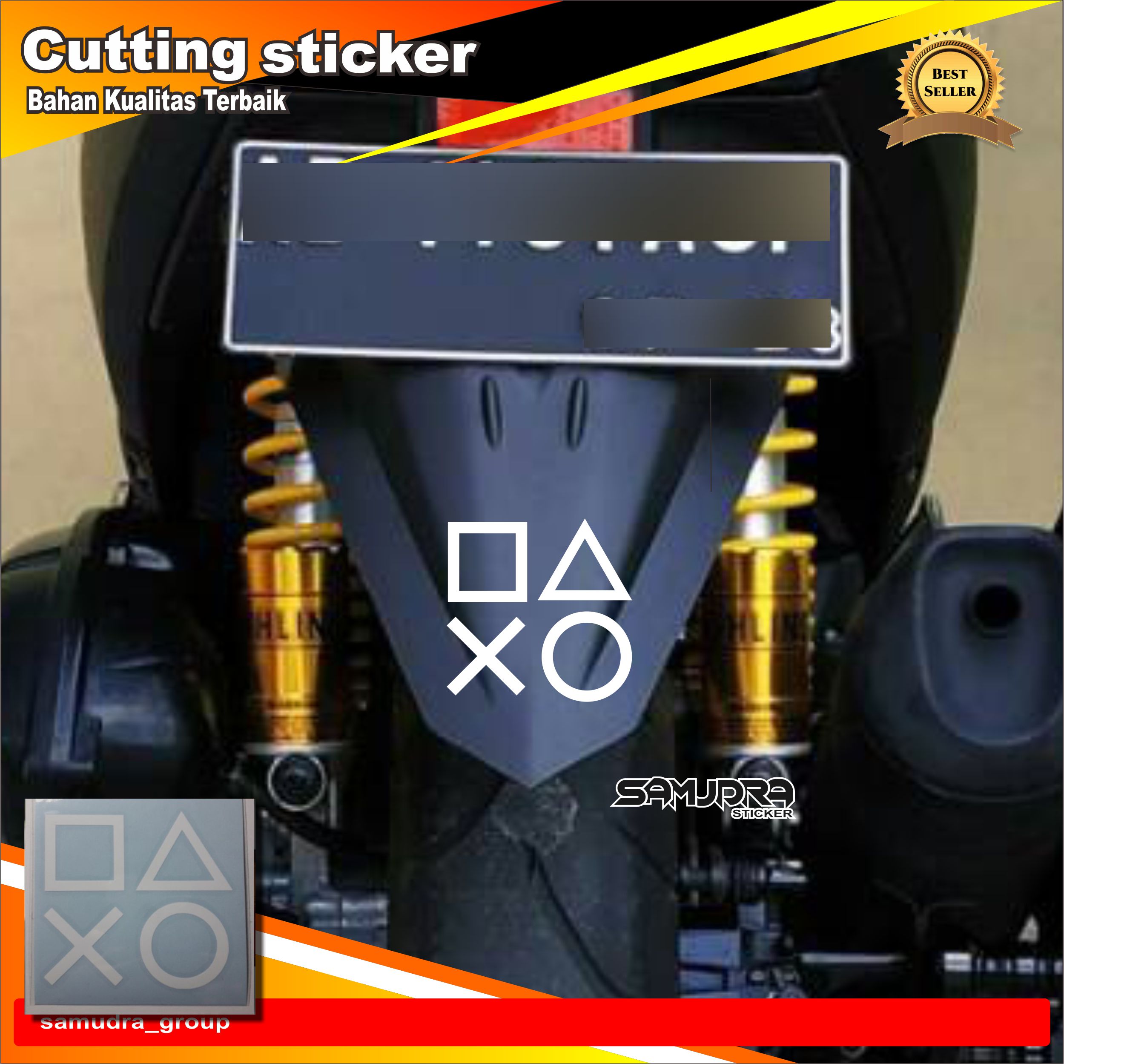 Stiker Logo Tombol Stick Playstation Cutting Sticker Untuk Mobil Motor ...