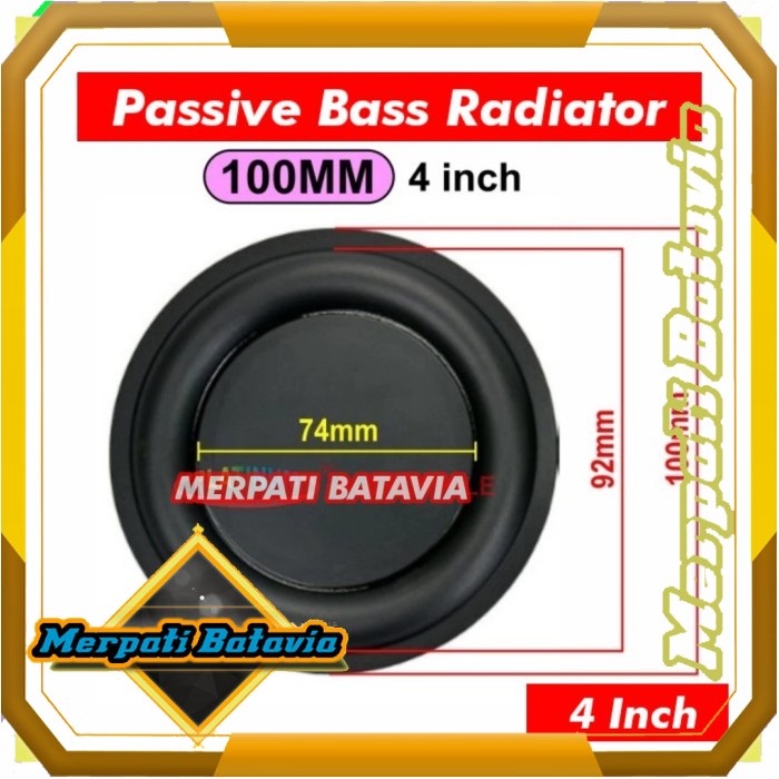 Passive Bass Radiator 4 inch PBR 100mm Pasif Subwoofer Speaker Boombox ...