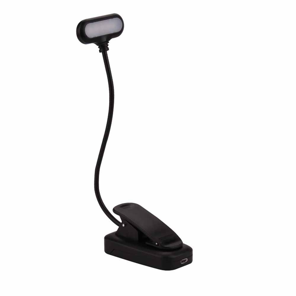 Portable Adjustable LED Book Light Flexible Eye Protection Clip-On Lamp ...
