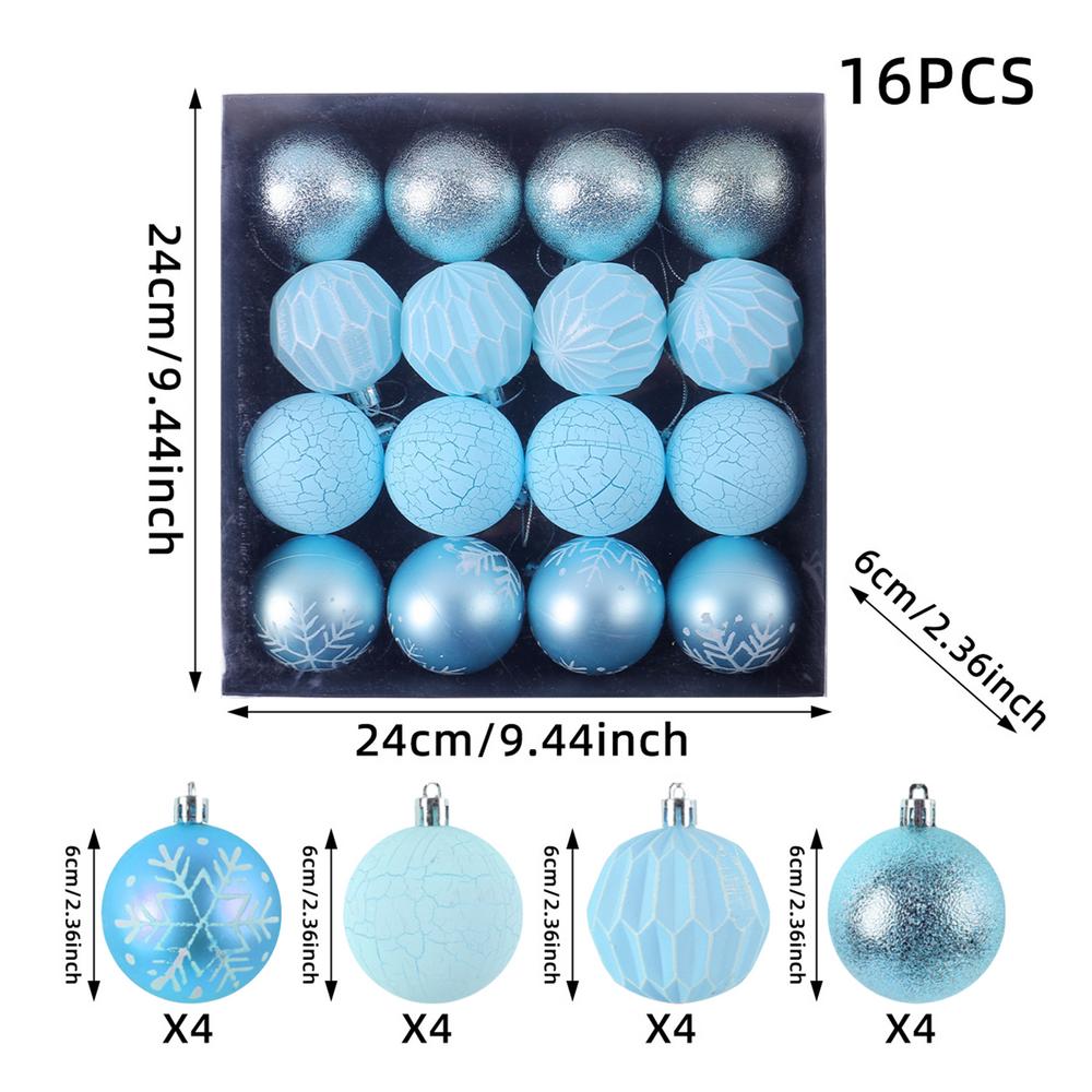 Ornaments For Christmas Tree 16X Shatterproof Christmas Decoration Set ...