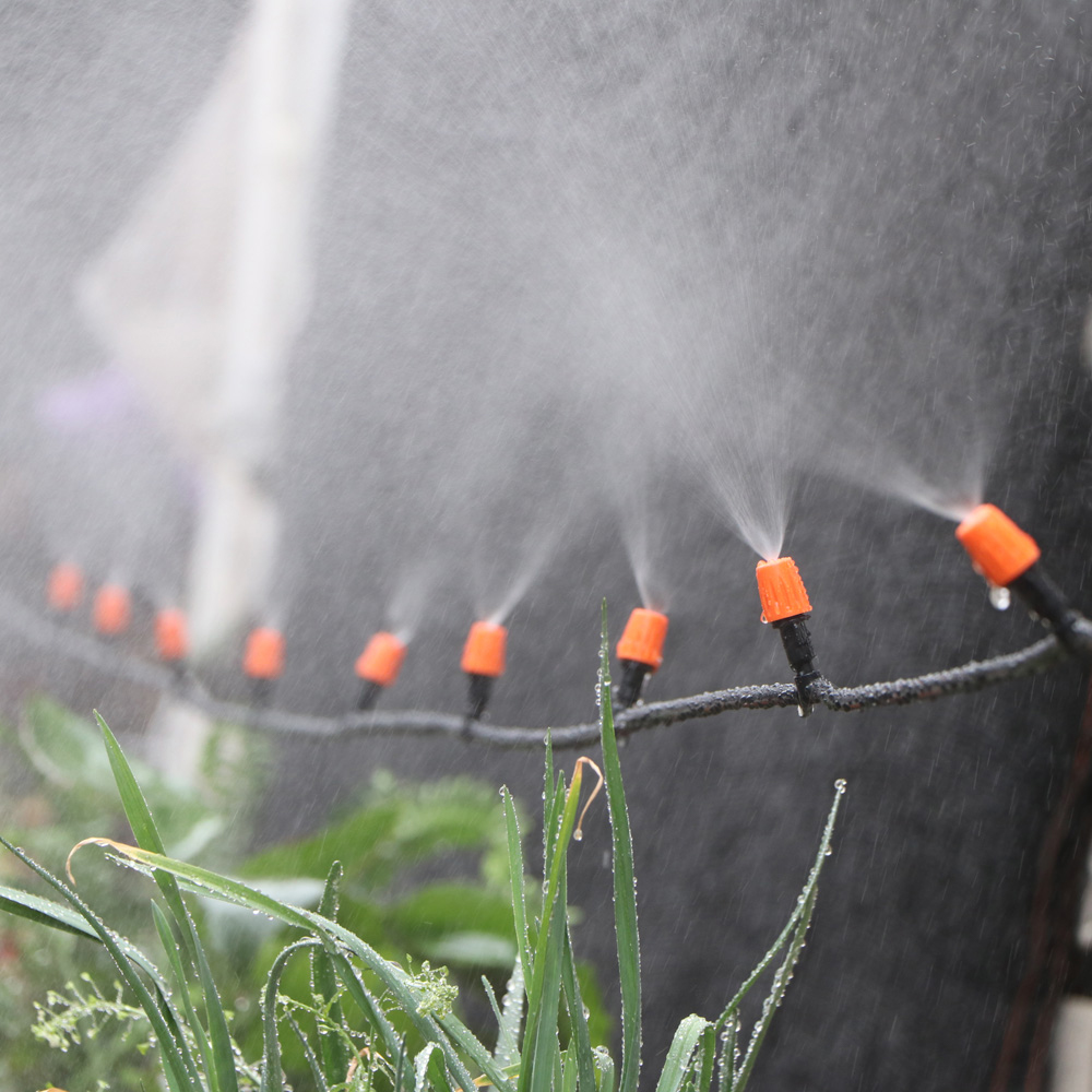 30-50m Smart Garden Watering System Adjustable Dropper Misting Cooling ...