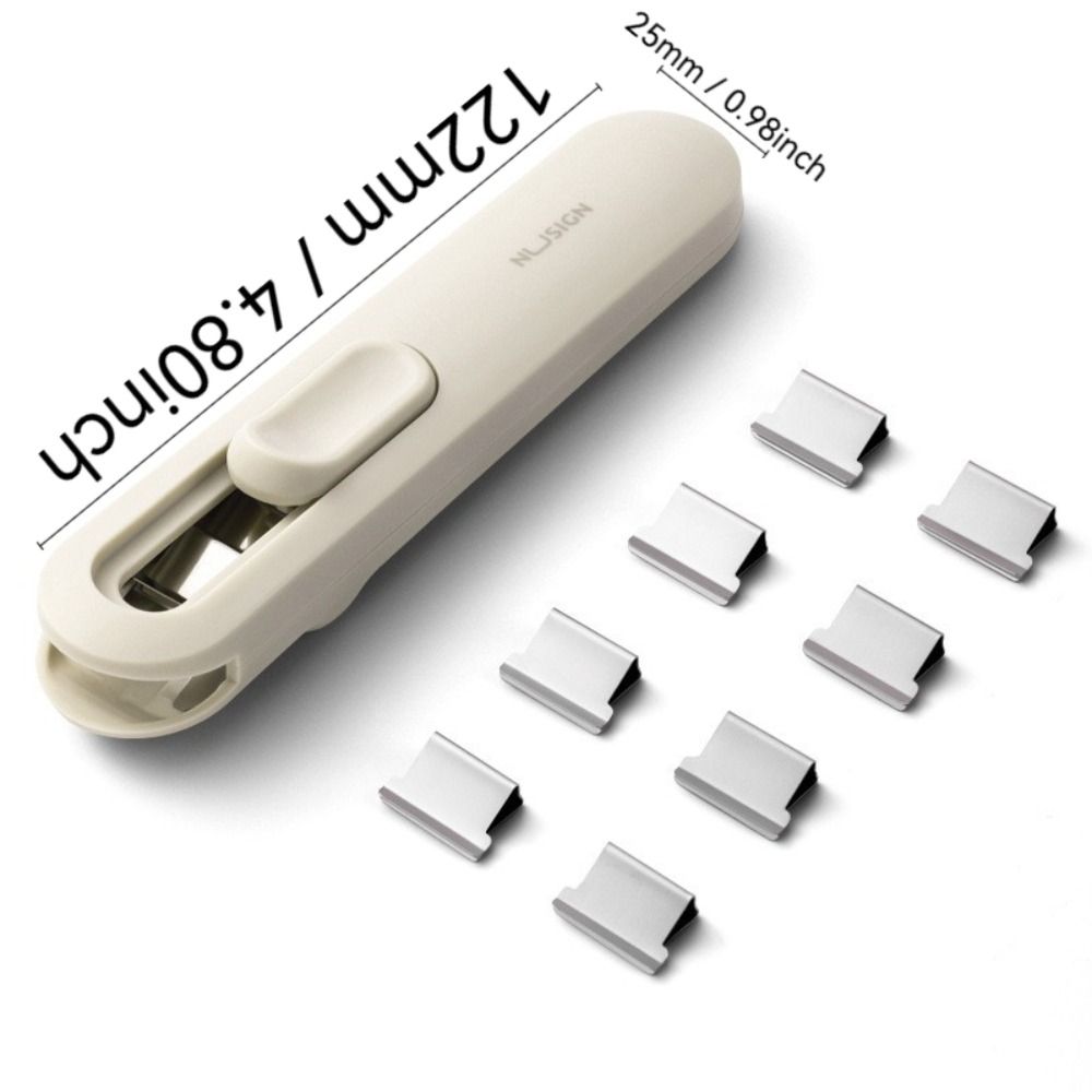New Traceless Design Mini Stapler Push Operation No-Staple Hand Clamp ...