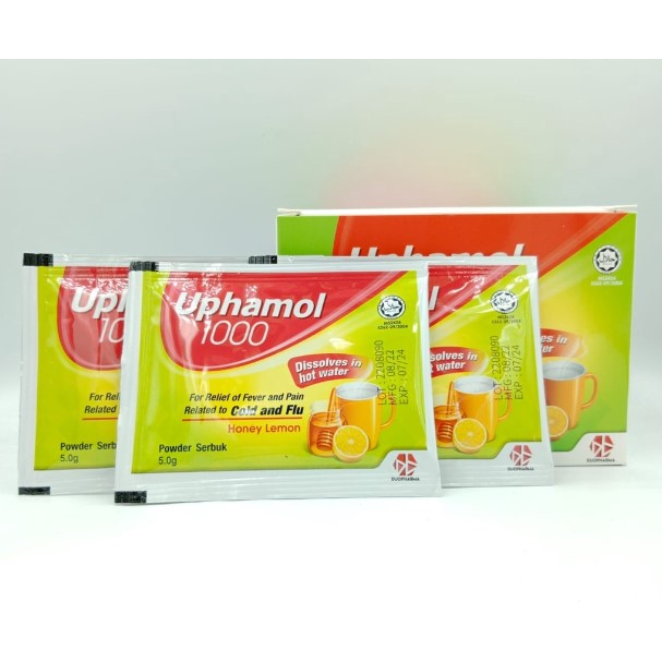 Uphamol 1000 Honey Lemon Flavour Powder 5.0g ( 1 sachet ) EXP:11/2024 ...