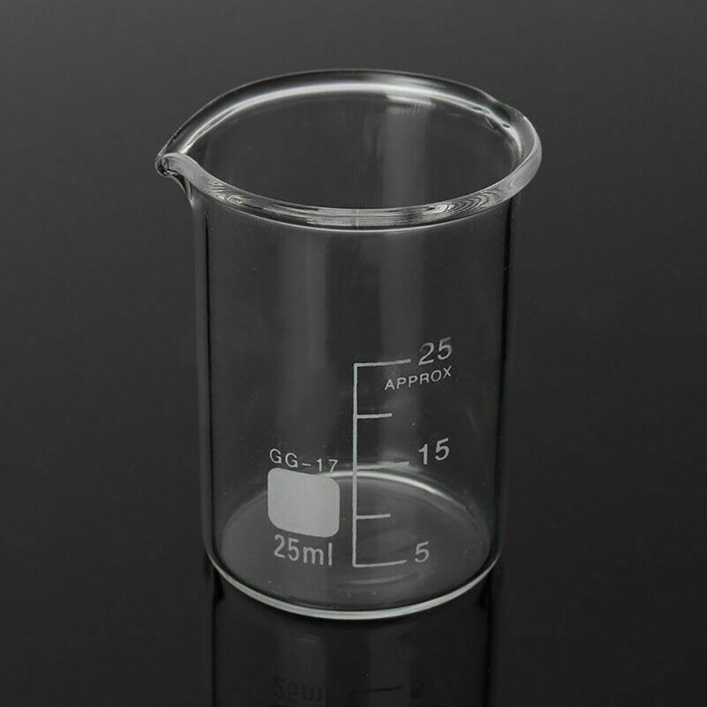 1 Set Of Low Glass Beaker Form 5 10 25 50 100 Ml Borosilicate Measure ...