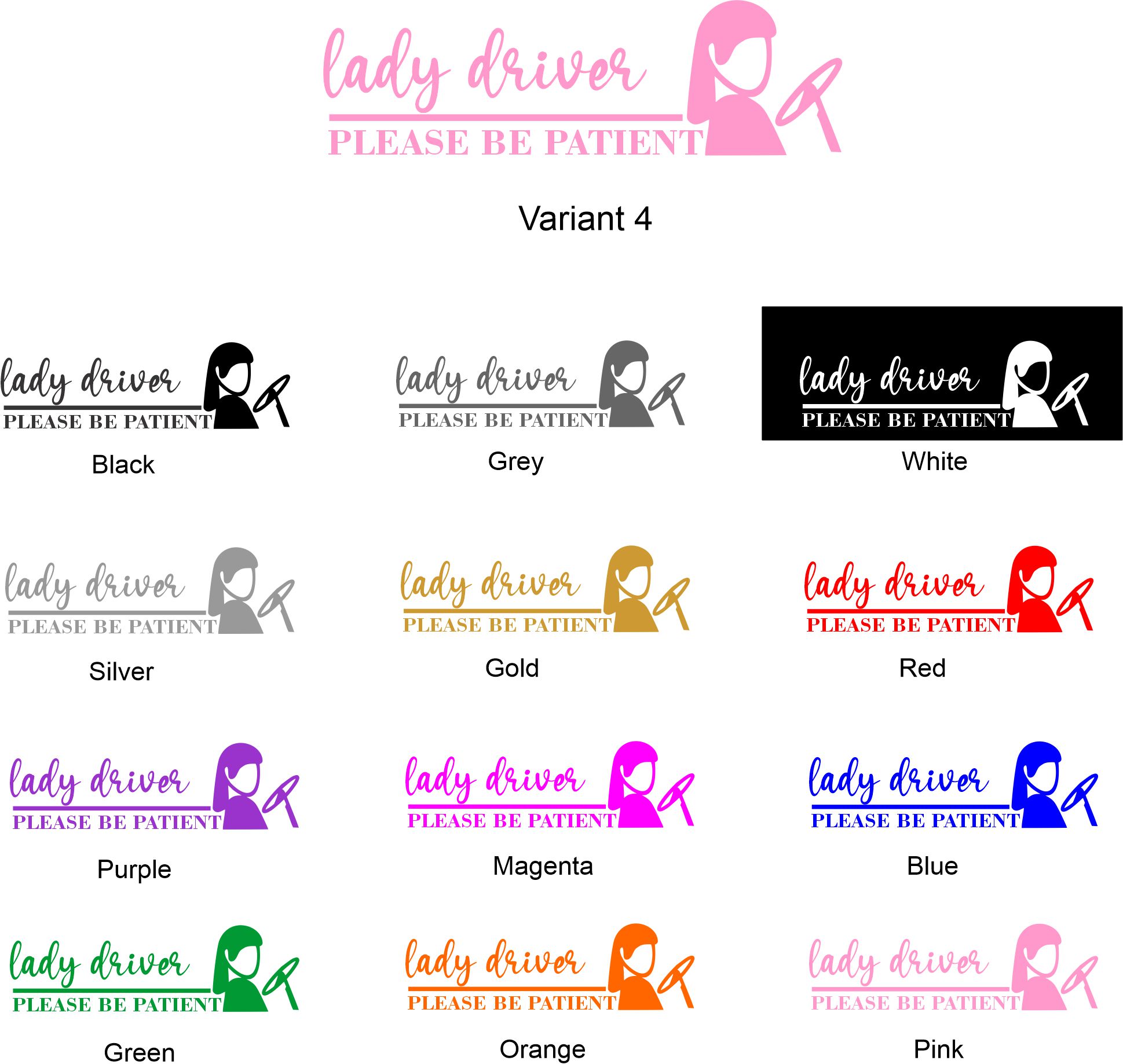 Lady driver sticker for cars, motorcycle, and other surfaces | Lazada PH