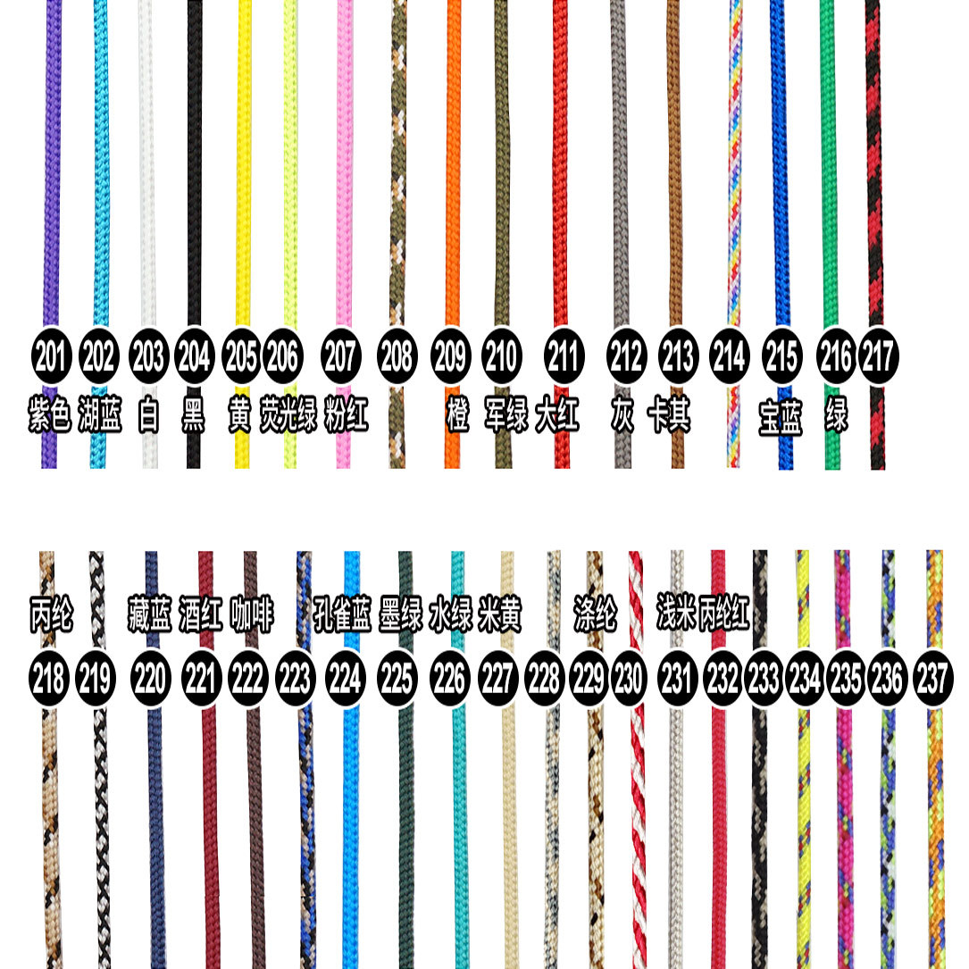 Paracord 2mm One Stand Cores Paracord For Survival Parachute Cord ...