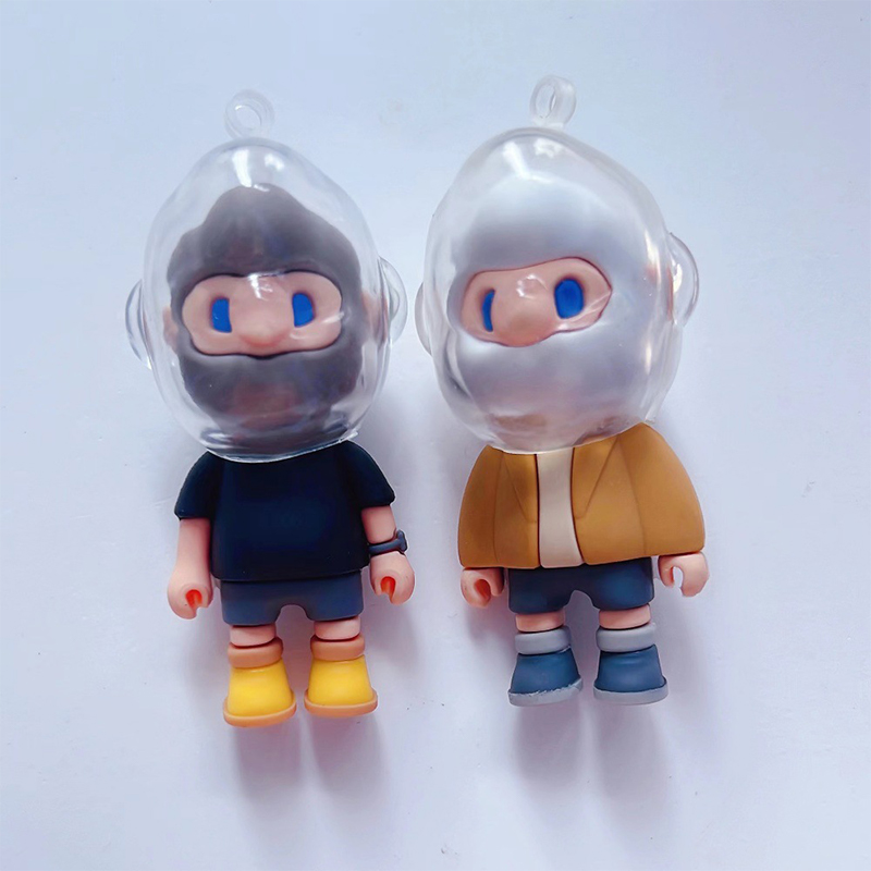 Cartoon Farmer Bob Keychain Kawaii Anime Figure Silicone Model Pendant ...