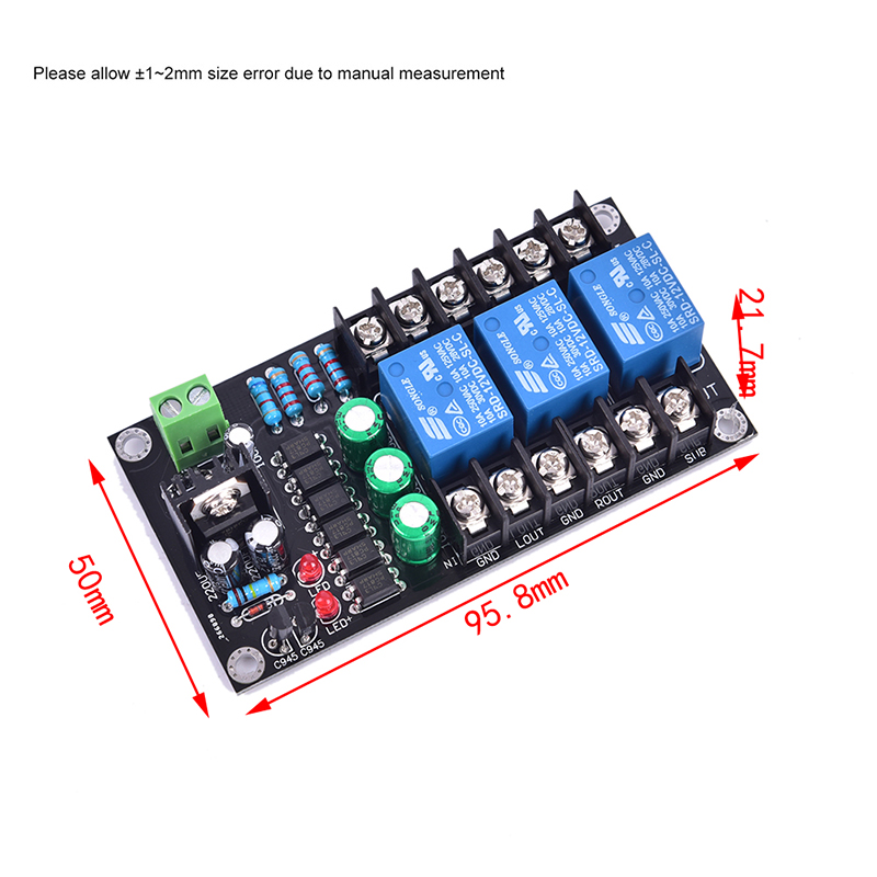 300W Digital Amplifier Speaker Protection Board 2.1 Channel Relay ...