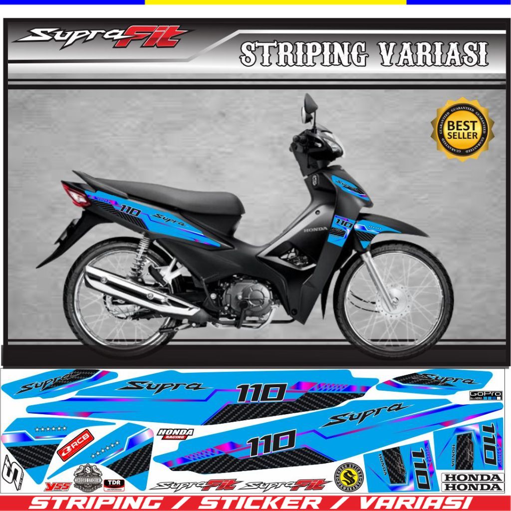 sticker/ STIKER STRIPING SUPRA FIT NEW VAARIASI TERBARU 2024 VARIAN ...