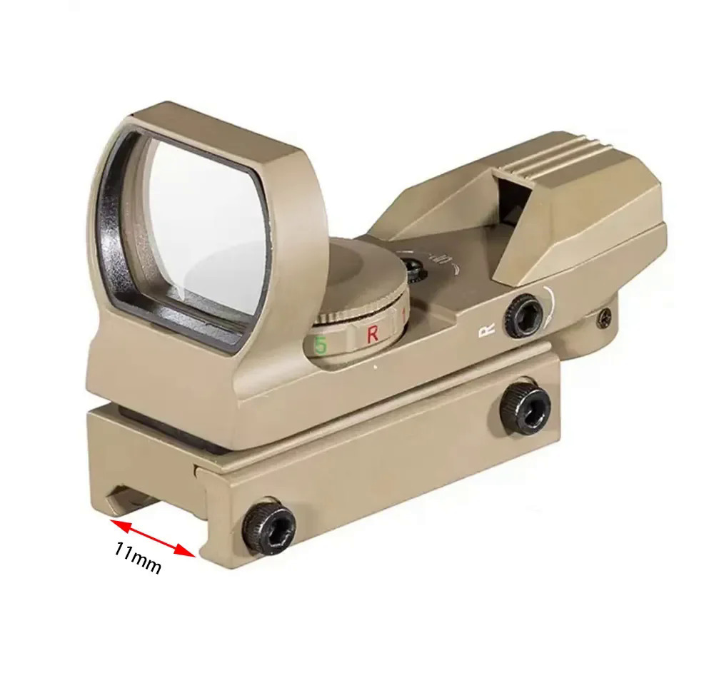 scope 1x22x33mm Reflex Red Green Dot Sight Tactical Holographic Illuminated 4 Reticles Sight for ...
