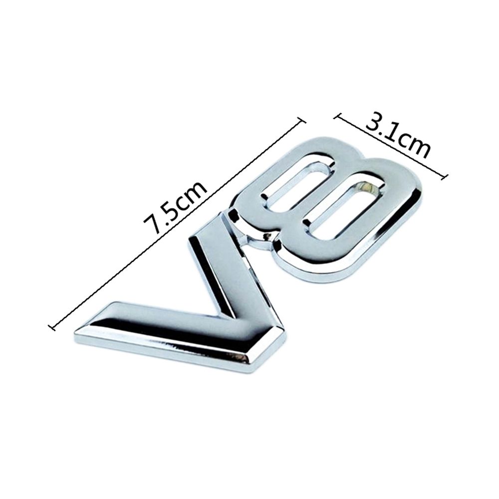Rear Metal Badge Auto Accessories V8 Displacement Auto Trunk Car ...