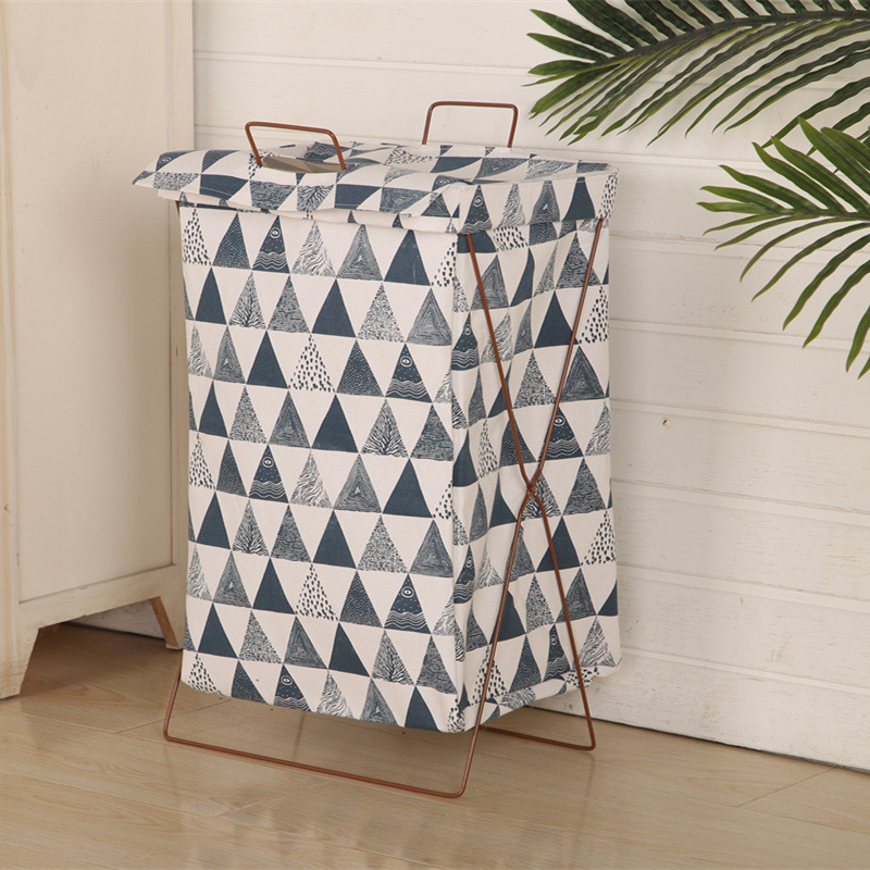 Portable Linen Waterproof Laundry Basket Storage Foldable Storage Size ...
