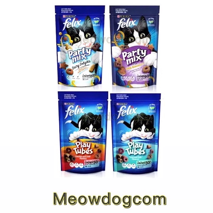 FELIX PLAY TUBES (50g) / FELIX PARTY MIX (60g) - CAT SNACKS | Lazada