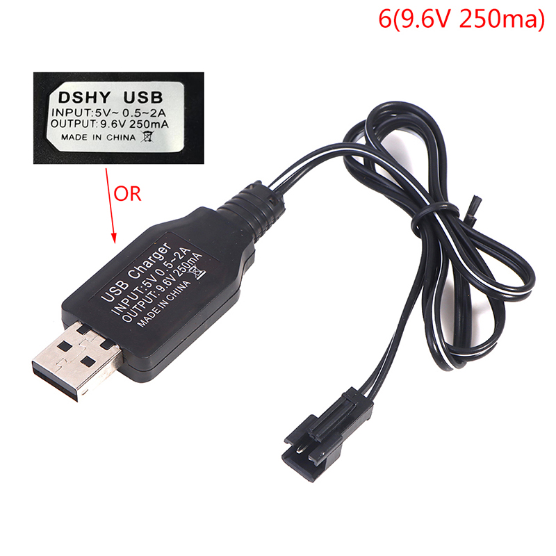 3.6-9.6V 250mA NiMh/NiCd Battery USB Charger Cable SM 2P Forward Plug | Daraz.lk