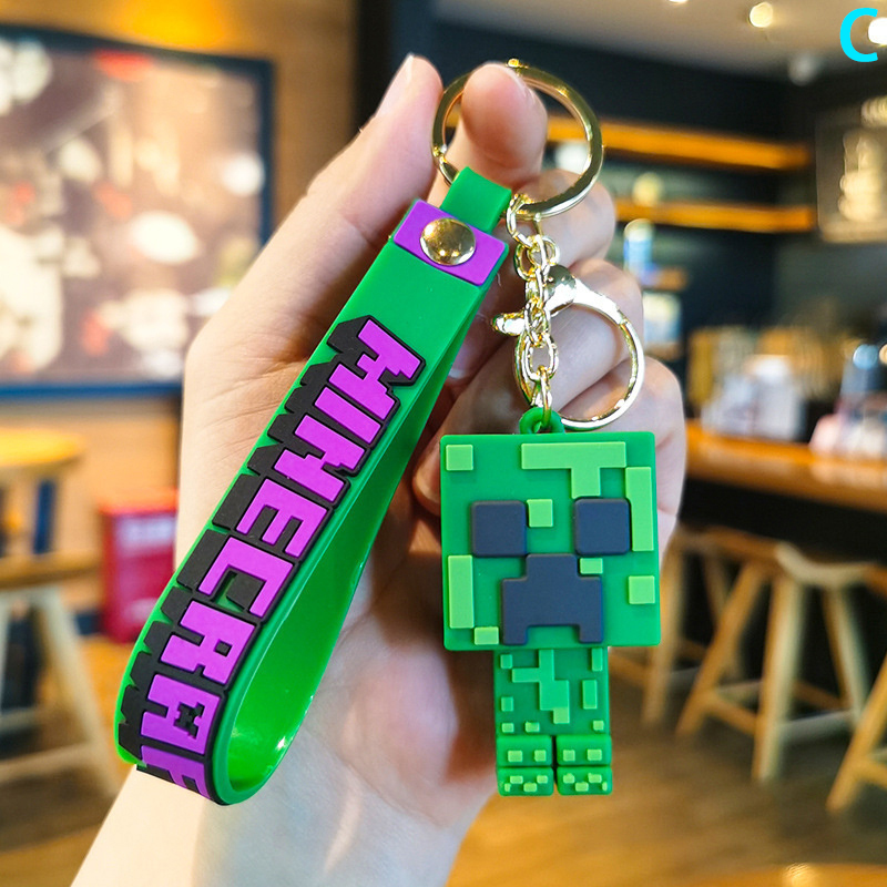 Classic Game Minecraft Figure Model Toys Keychain My World Steve Doll ...