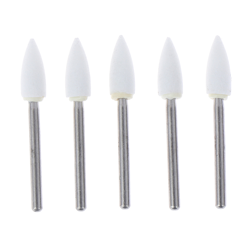Dental White Polishing Stones Flame Cone shape burs Arkansas Stone 12pc ...