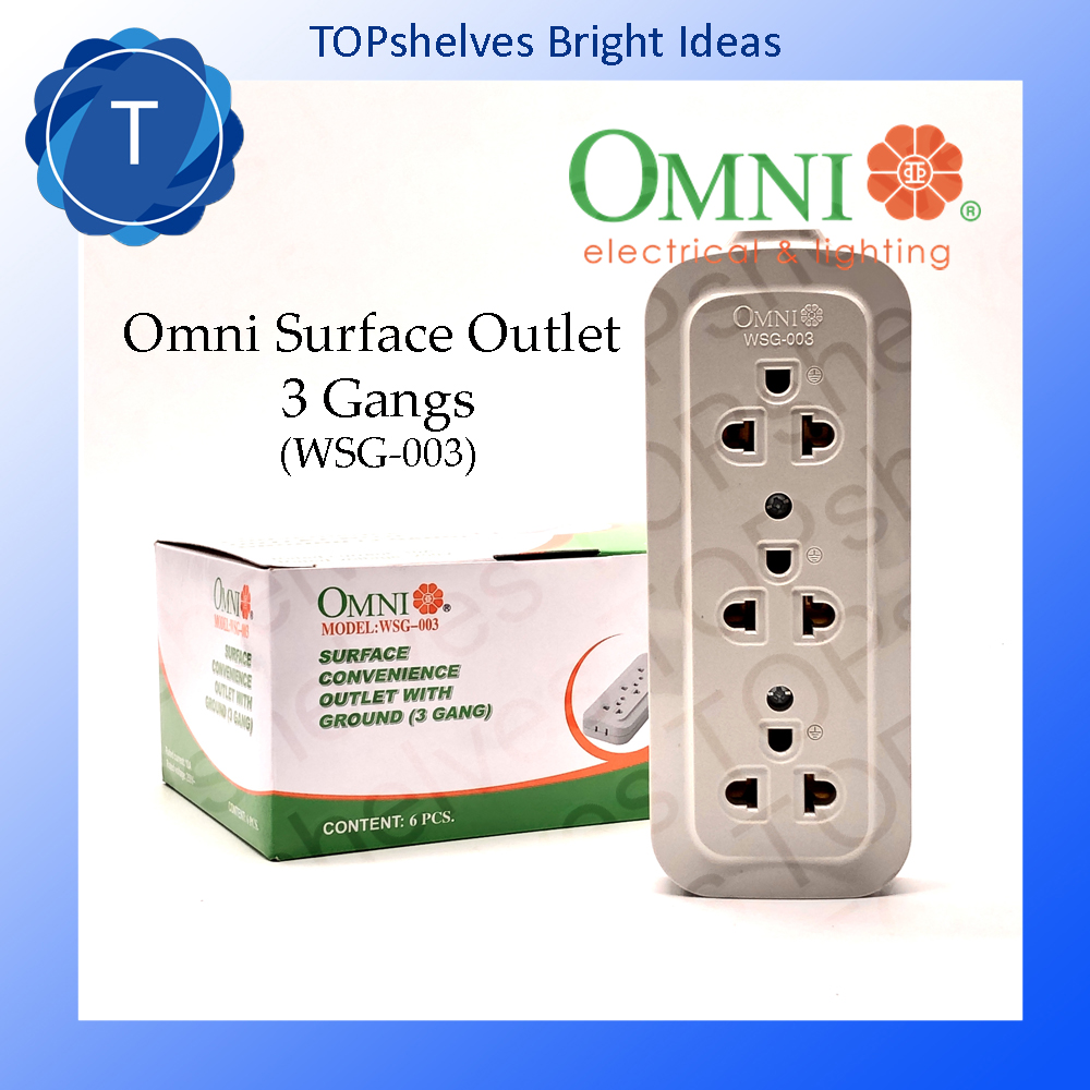 OMNI 3 Gang Surface Convenience Outlet with Ground Model WSG-003 ...