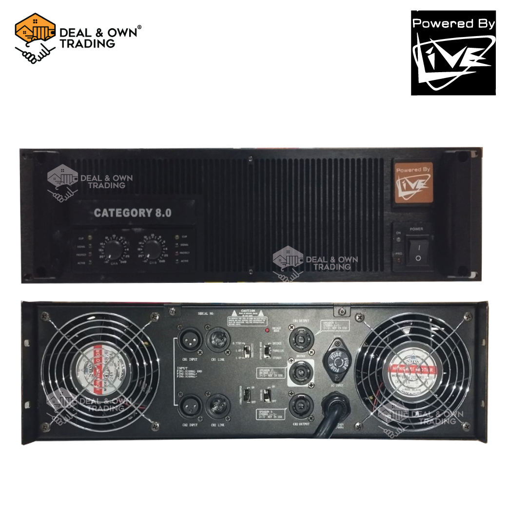 Live Category 8.0 3500W X 2 8 Ohms Powered Amplifier | Lazada PH